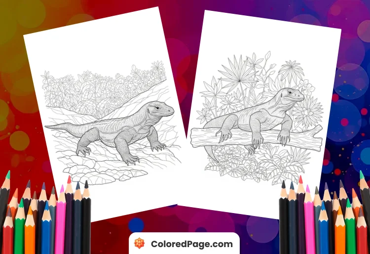 Komodo Dragon Coloring Page [Free PDF Printables]